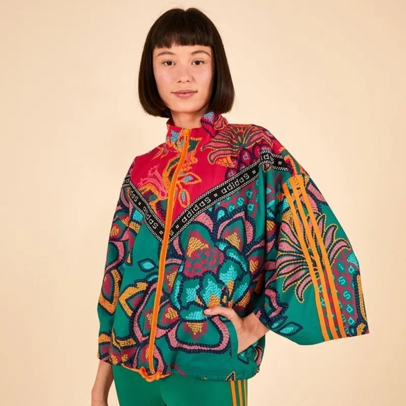 adidas | Jackets & Coats | Adidas X Farm Rio Track Top Jacket Pineapple Bold Green Size Small ...